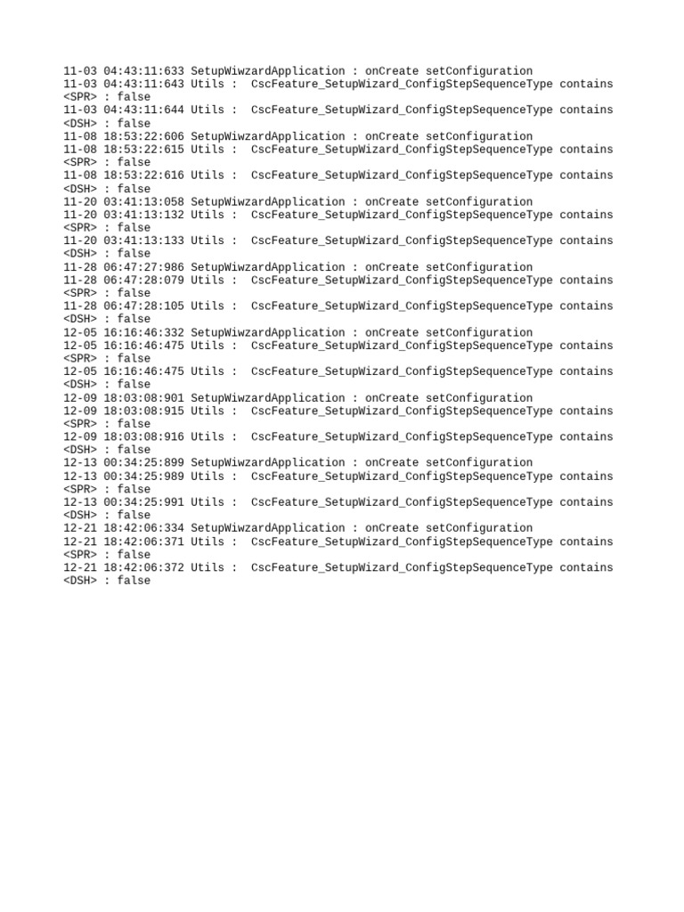Setup Wizard Configuration Logs | PDF