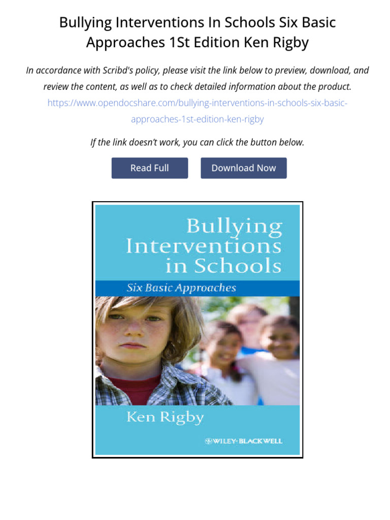 Bullying Interventions in Schools Six Basic Approaches 1st Edition Ken ...