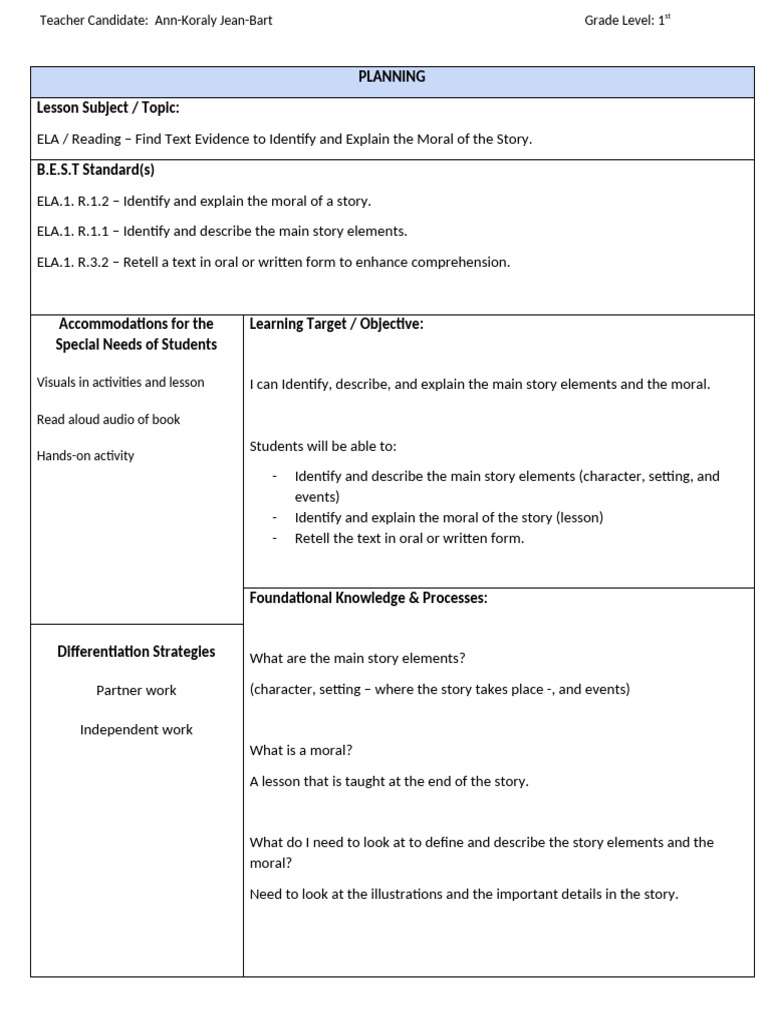 Lesson Plan (3) | PDF | Reading Comprehension | Learning