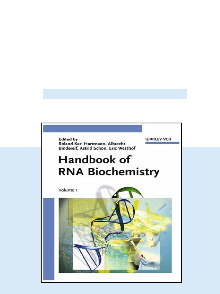 (Ebook) Handbook of RNA Biochemistry by Roland Karl Hartmann, Albrecht ...