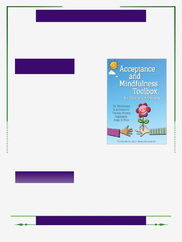 Acceptance and Mindfulness Toolbox for Children and Adolescents 75 ...