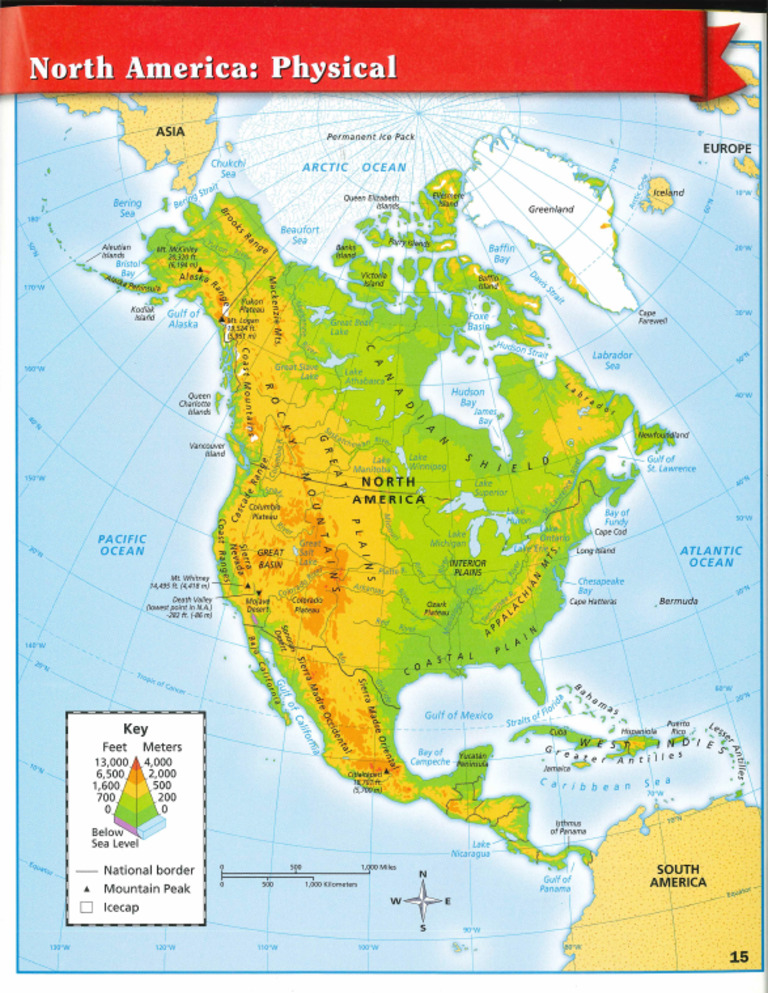 North American Physical Map | PDF