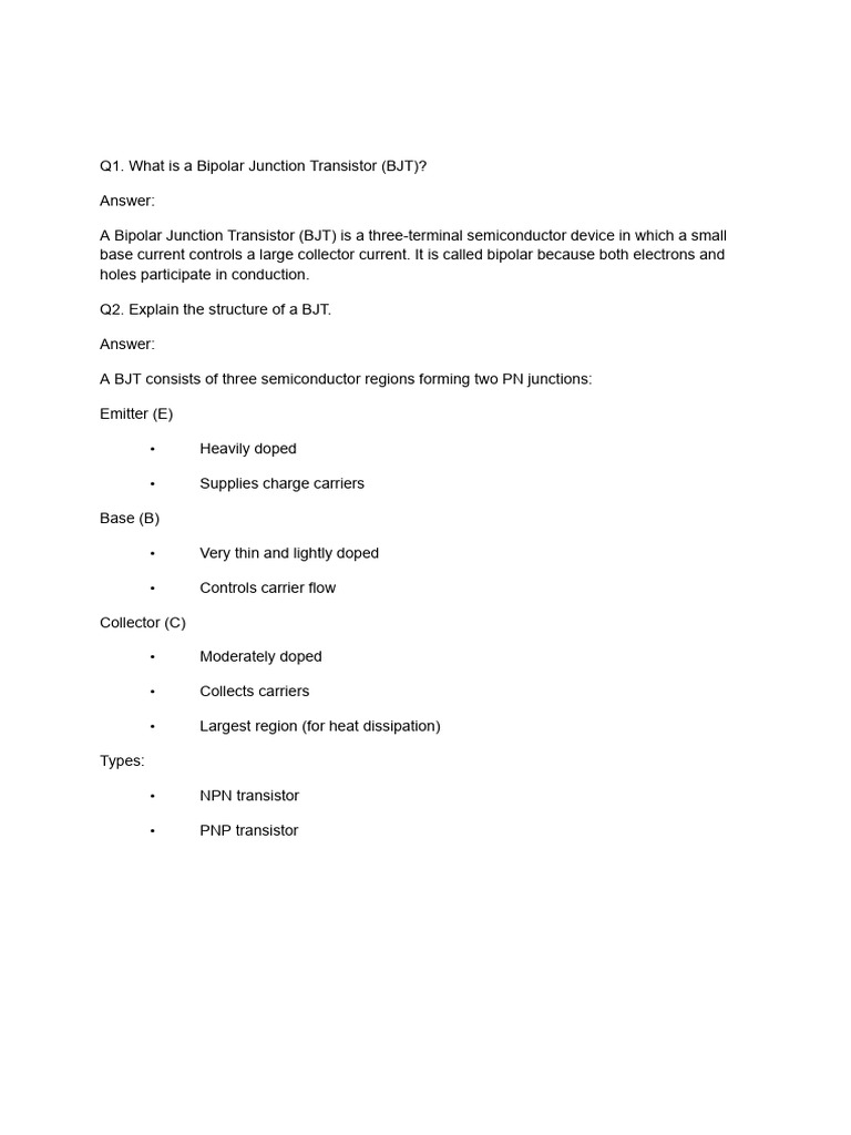 EDCD.pdf | PDF | Bipolar Junction Transistor | Electronics