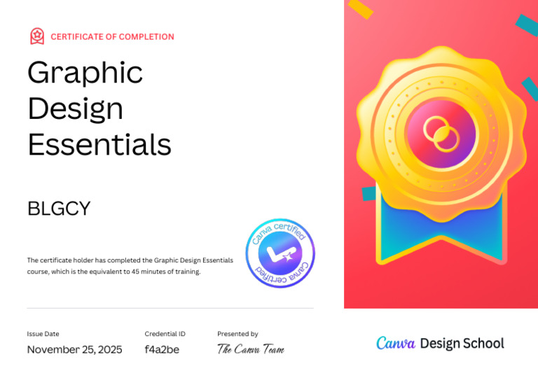 Graphic Design Essentials Certificate | PDF