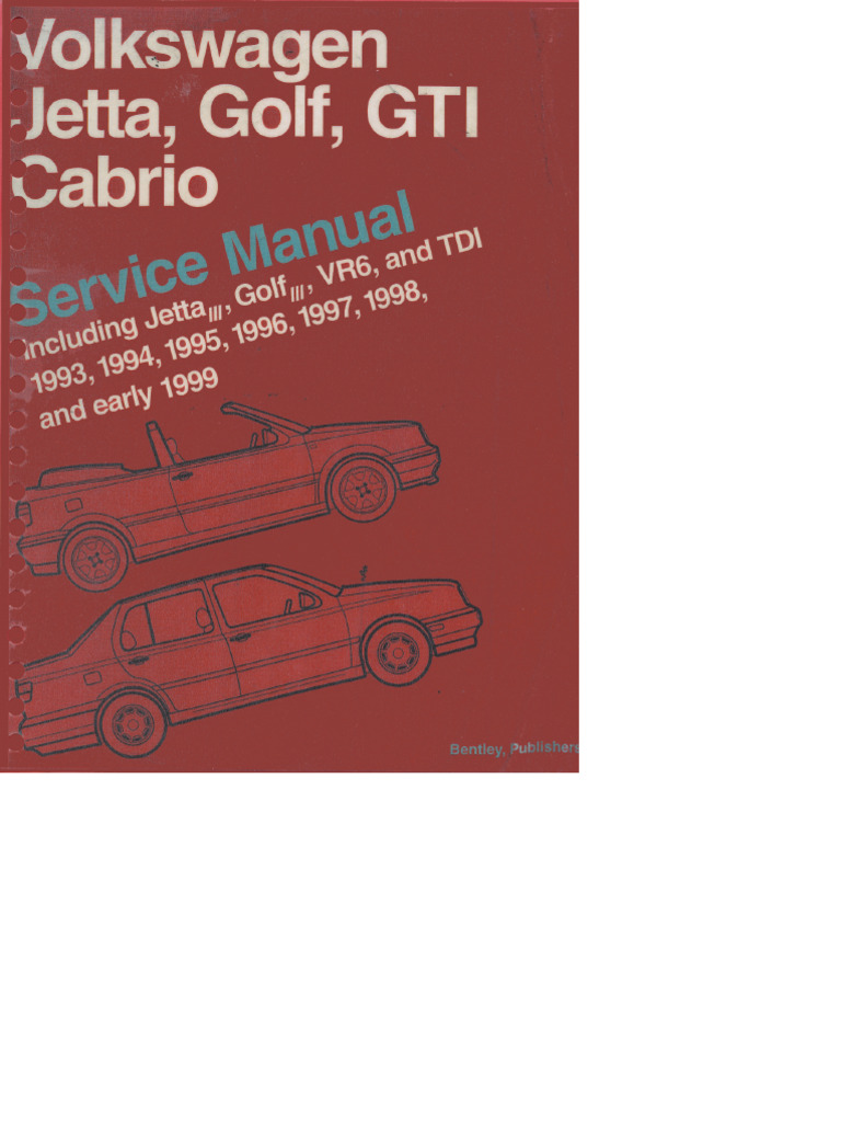 Manual de Servicio Volkswagen Golf Jetta MK3, MKIII, A3 | PDF