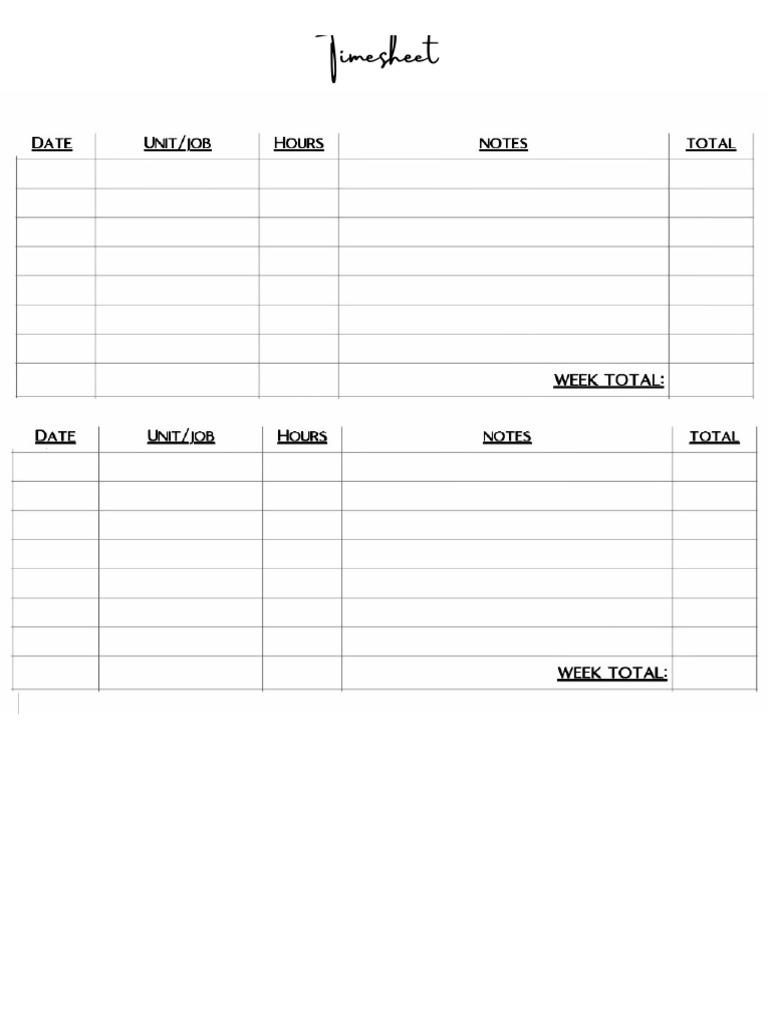 Timesheet | PDF