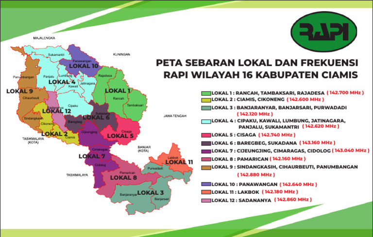 Peta Sebaran Frekuensi RAPI Ciamis | PDF