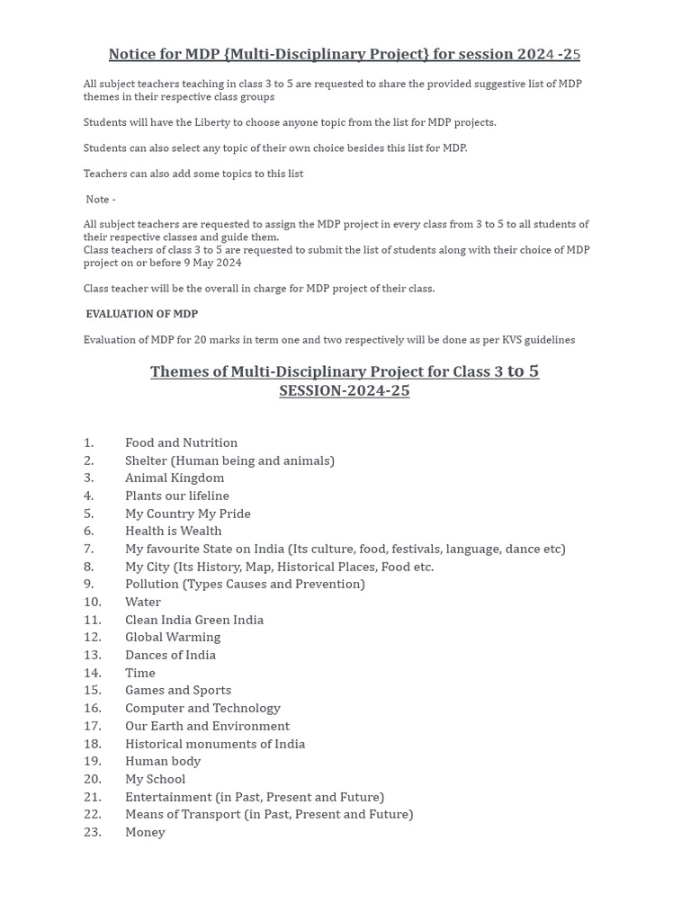 MDP - Topics 1 1 | PDF