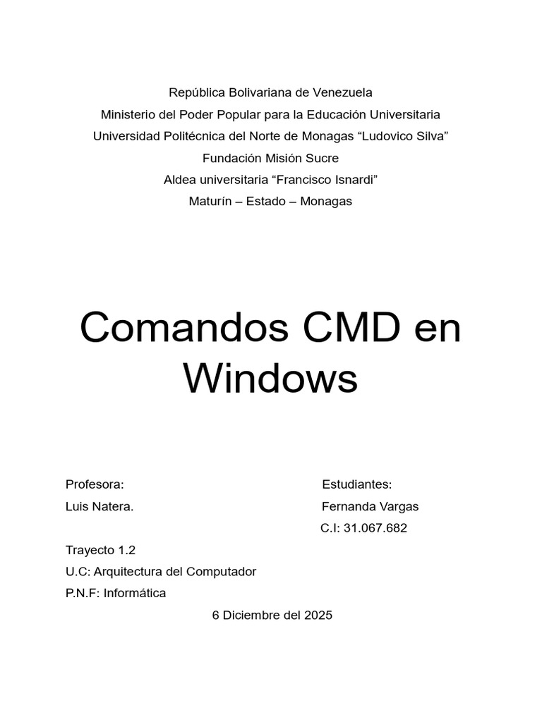 Comandos CMD Esenciales en Windows | PDF | Archivo de computadora ...