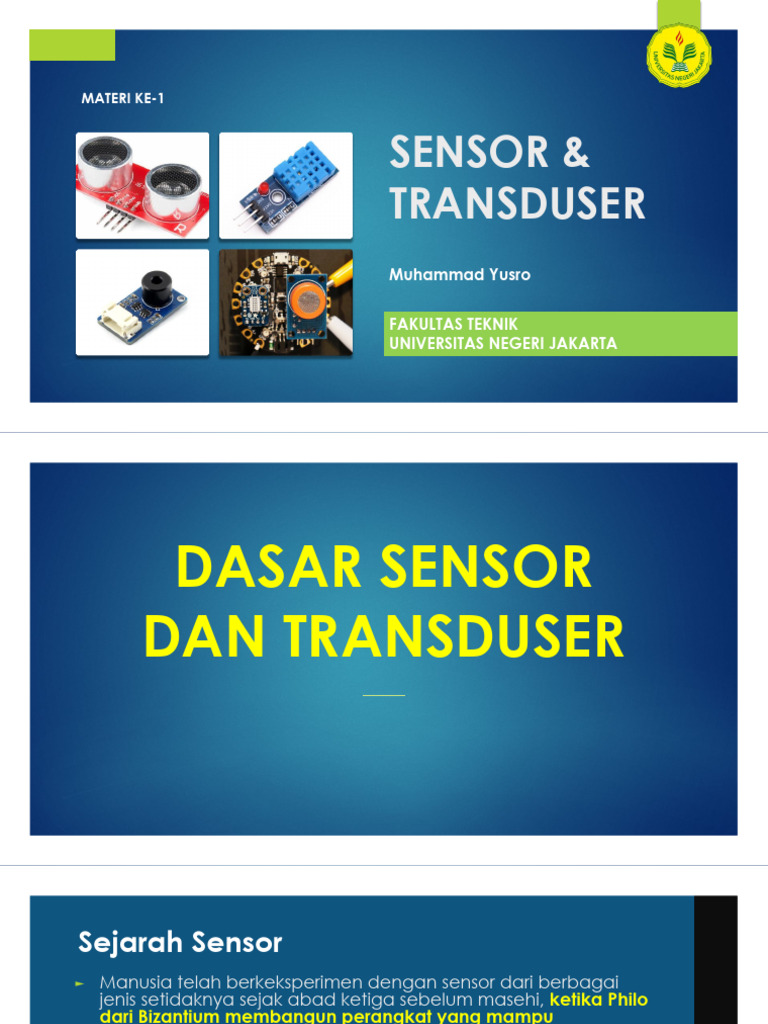 Dasar Sensor dan Transduser Elektronik | PDF