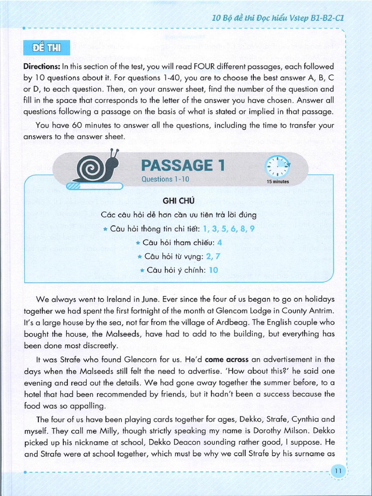 Reading Test Vstep | PDF
