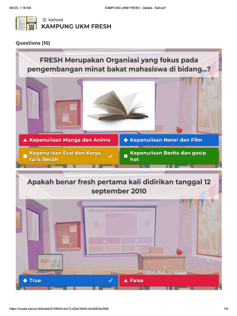 Kahoot Fresh | PDF