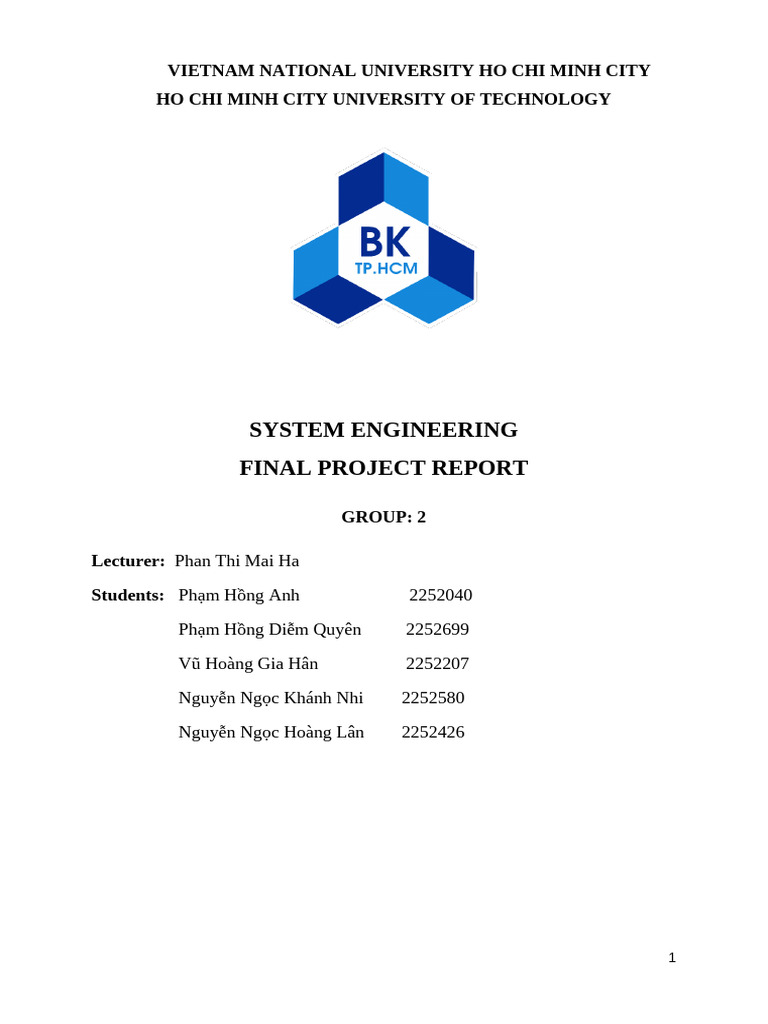 System Engineering Project Report | PDF