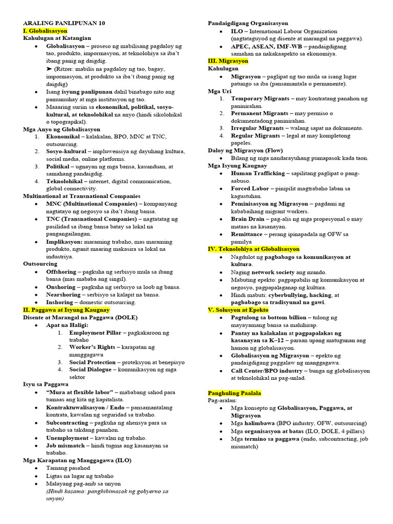 Ap10 Quarter-2 Readings | PDF