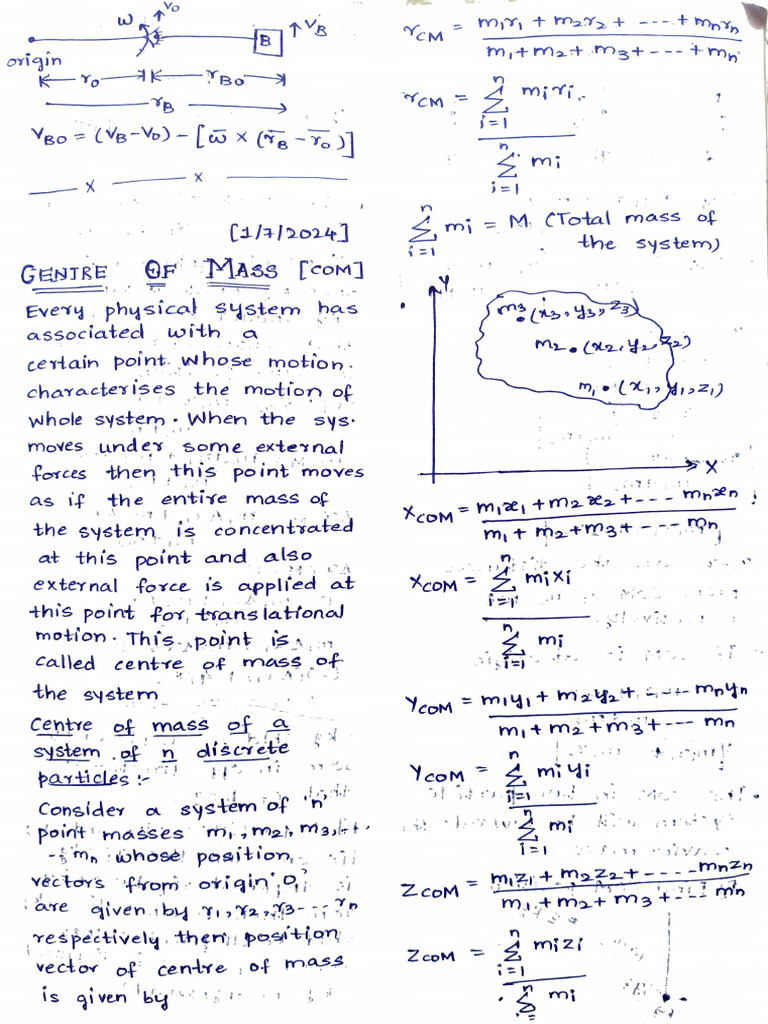 Centre of Mass | PDF