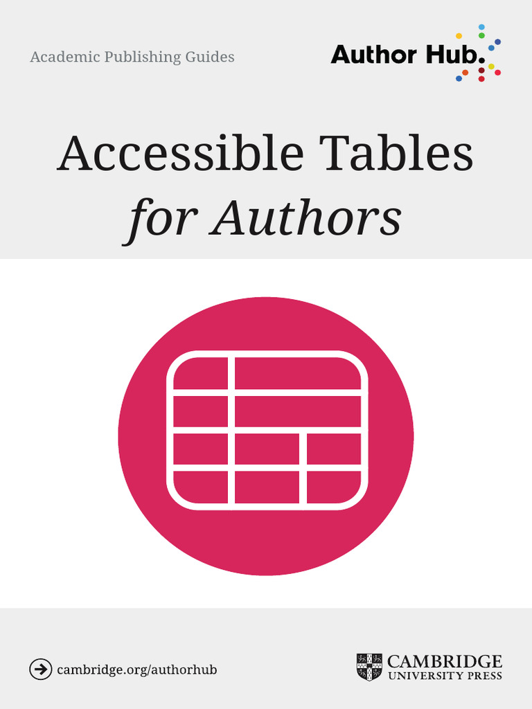 Accessible Tables For Authors - AH | PDF | Microsoft Excel