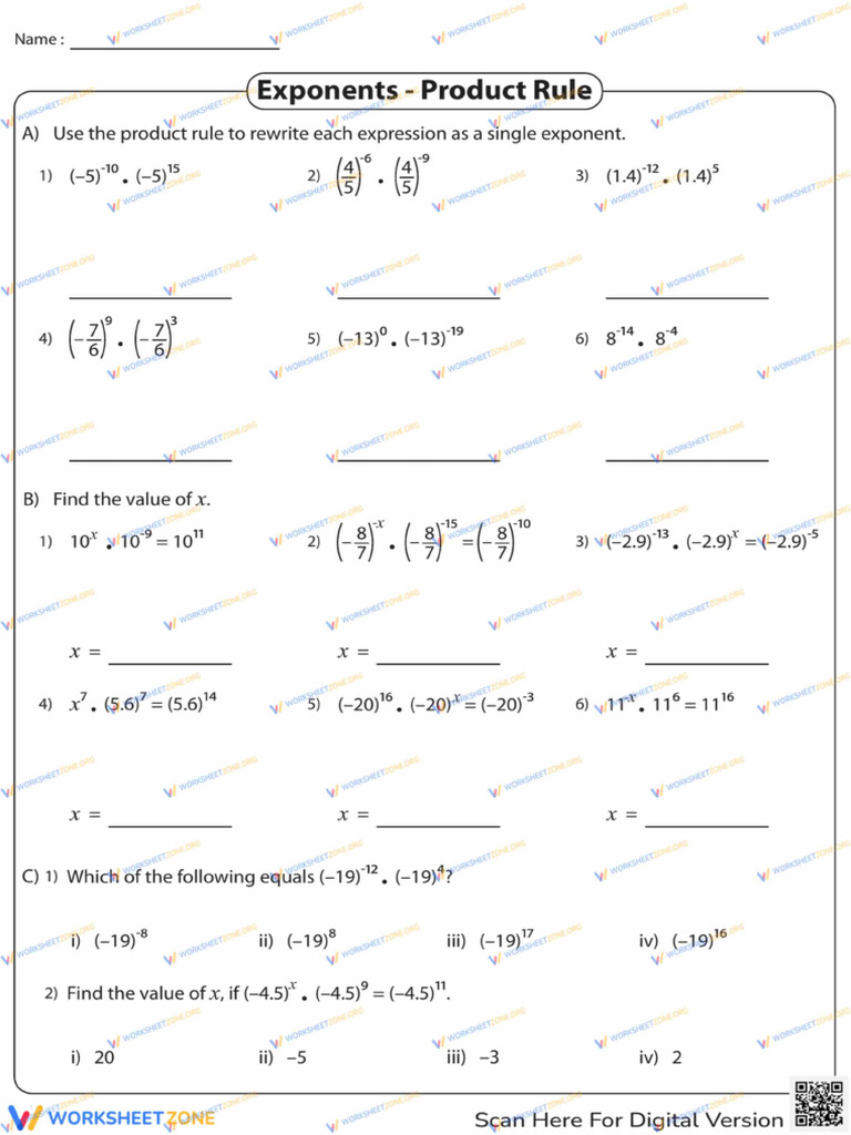 Understanding Product Exponent Rules | PDF