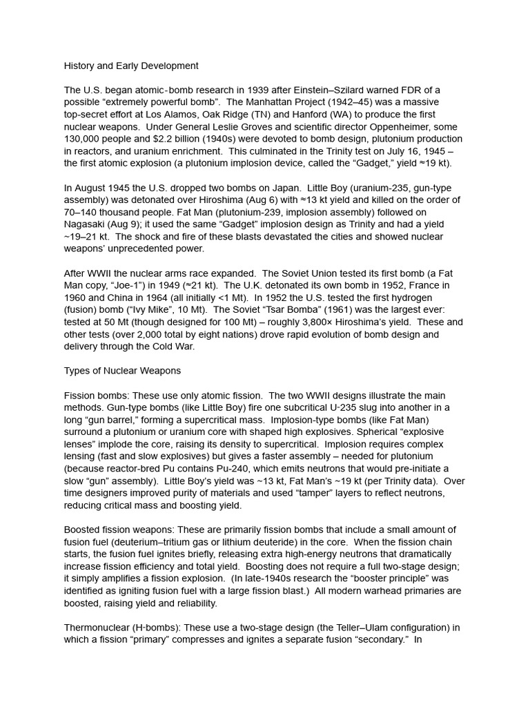 Atomic Research | PDF | Nuclear Weapons | Weapons Of Mass Destruction