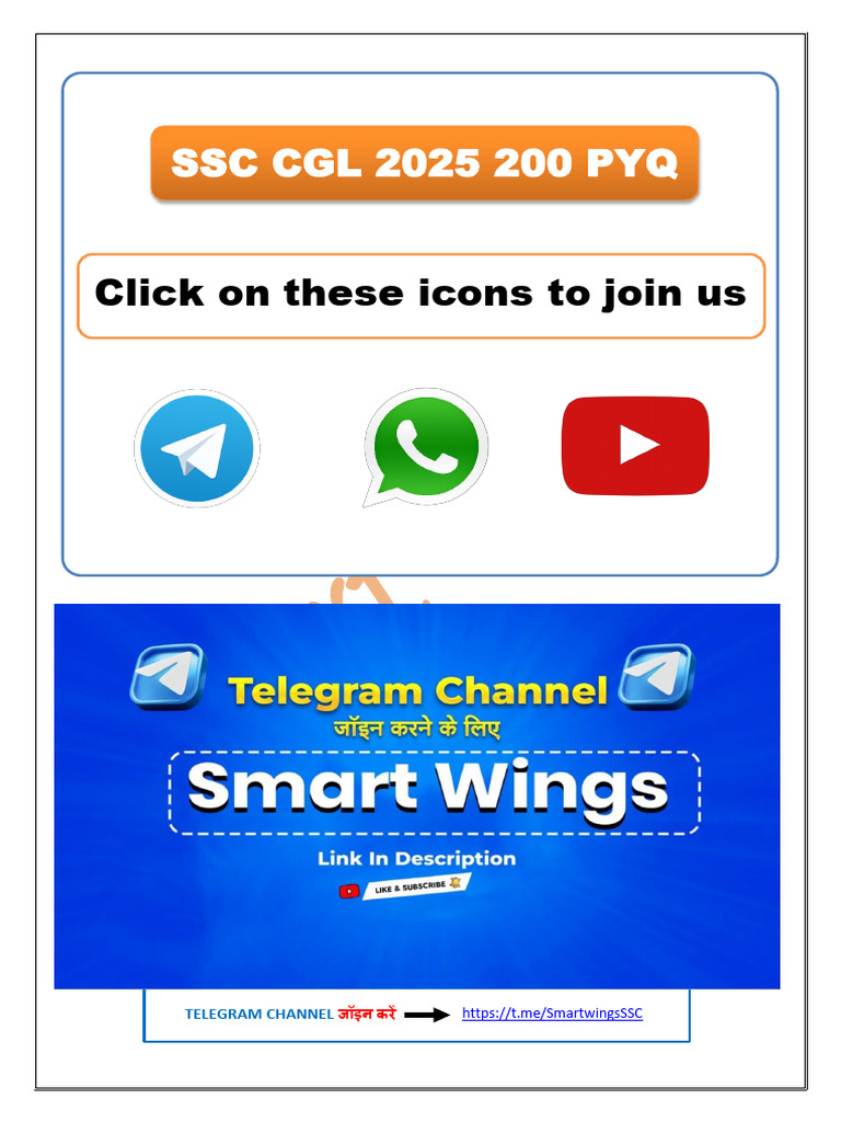 English Ssc Cgl 2025 Full Gk Sheet 01 to Sheet 06 | PDF