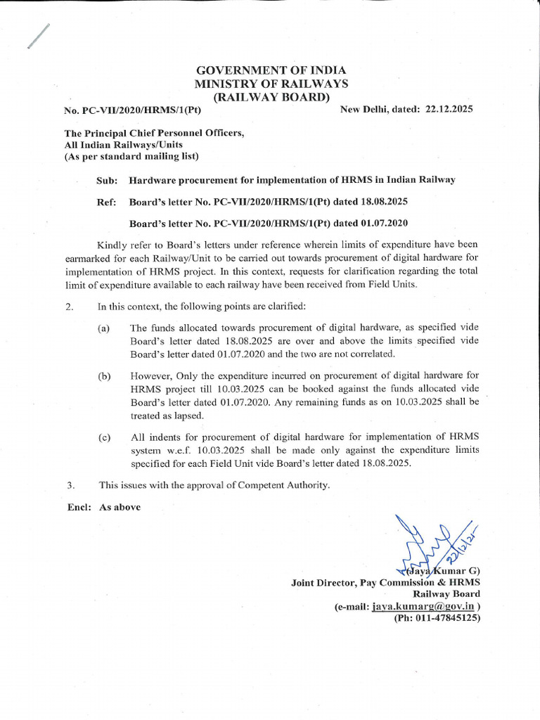 Hardware Procurement for HRMS in Railways | PDF | Usb | Personal Computers