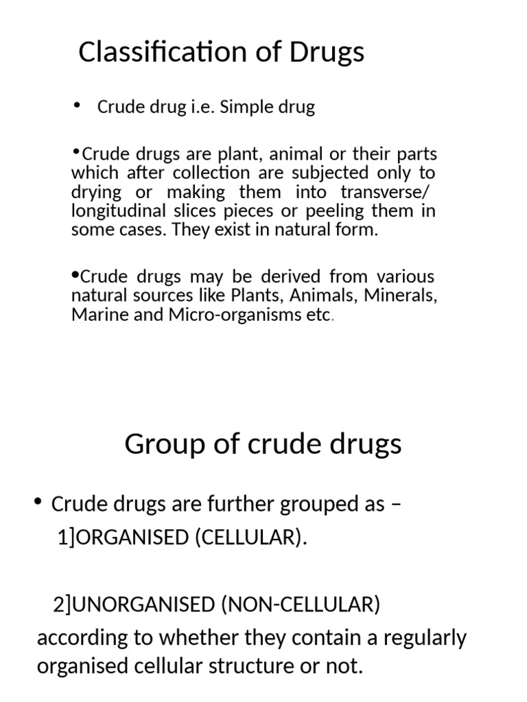 Classification of Drugs | PDF | Oil