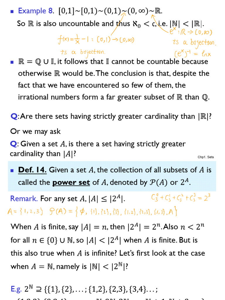 1 Set Theory Part3-Written | PDF | Set (Mathematics) | Interval ...