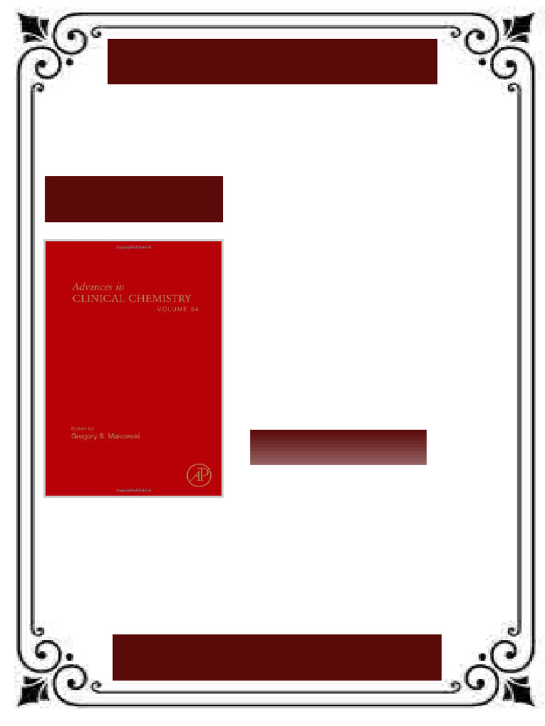 Advances in Clinical Chemistry Vol 54 1st Edition Gregory S. Makowski ...