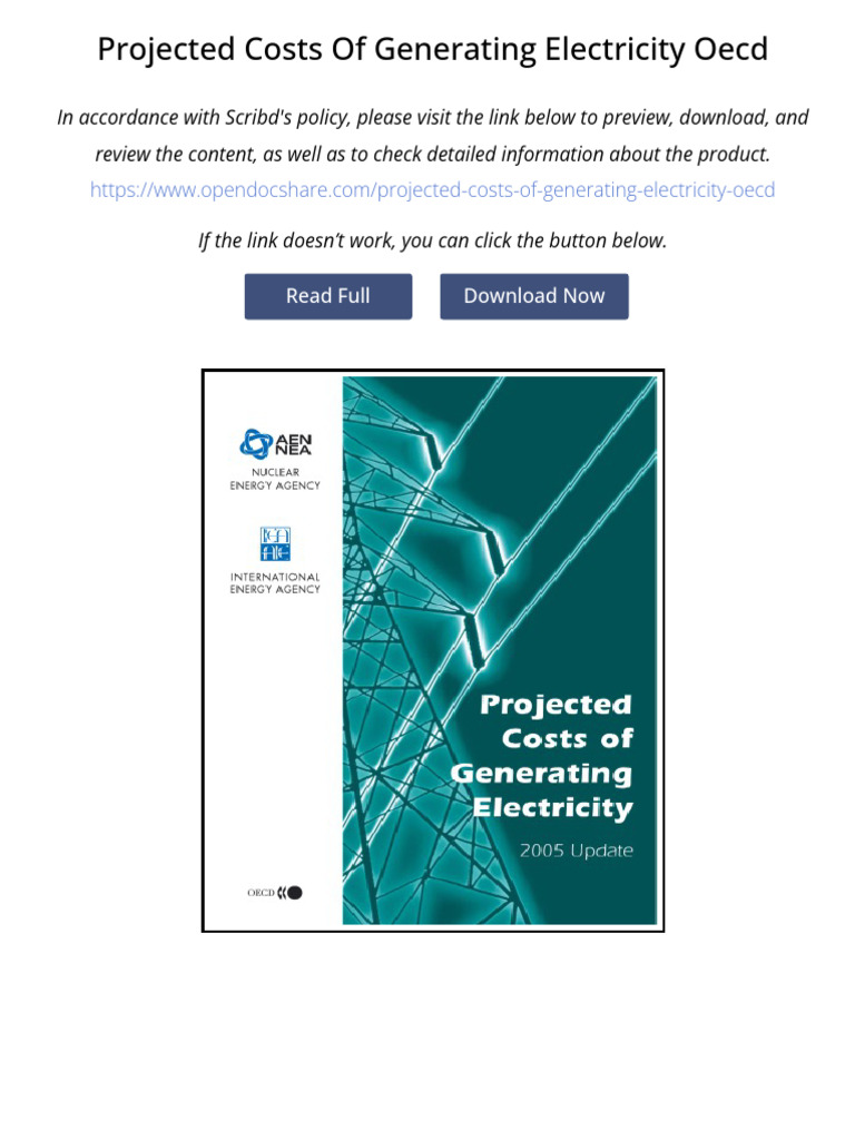 Projected costs of generating electricity Oecd full | PDF | Power ...