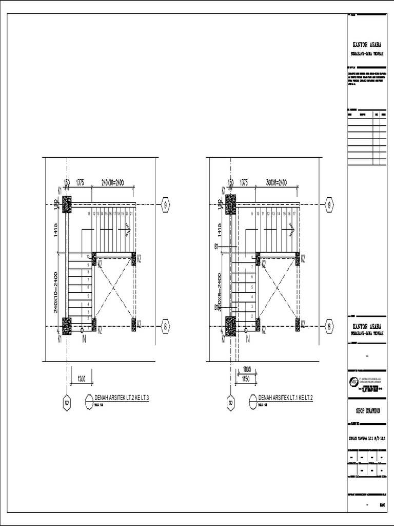 Denah Arsitek Lantai 1 hingga 3 | PDF