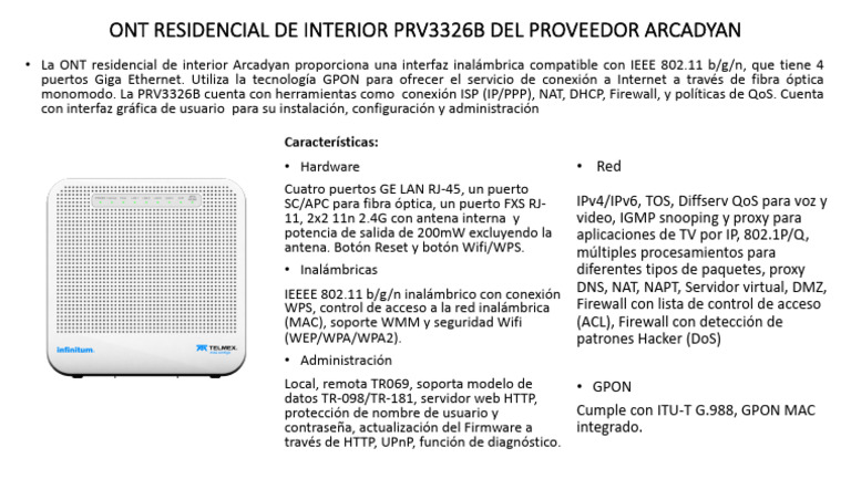 Guia-modem Arcadyan PRV3326B | PDF