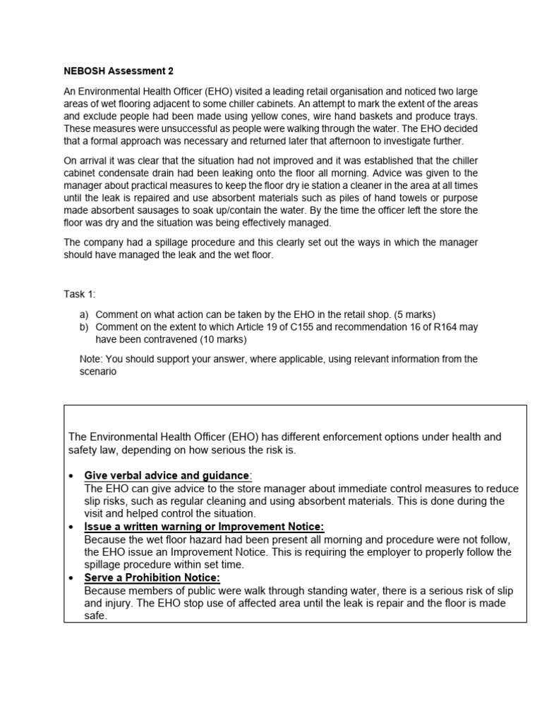NEBOSH Assessment 2 | PDF