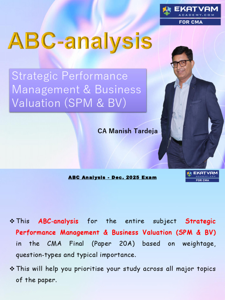 ABC Analysis for SPM & BV Exam 2025 | PDF | Valuation (Finance ...