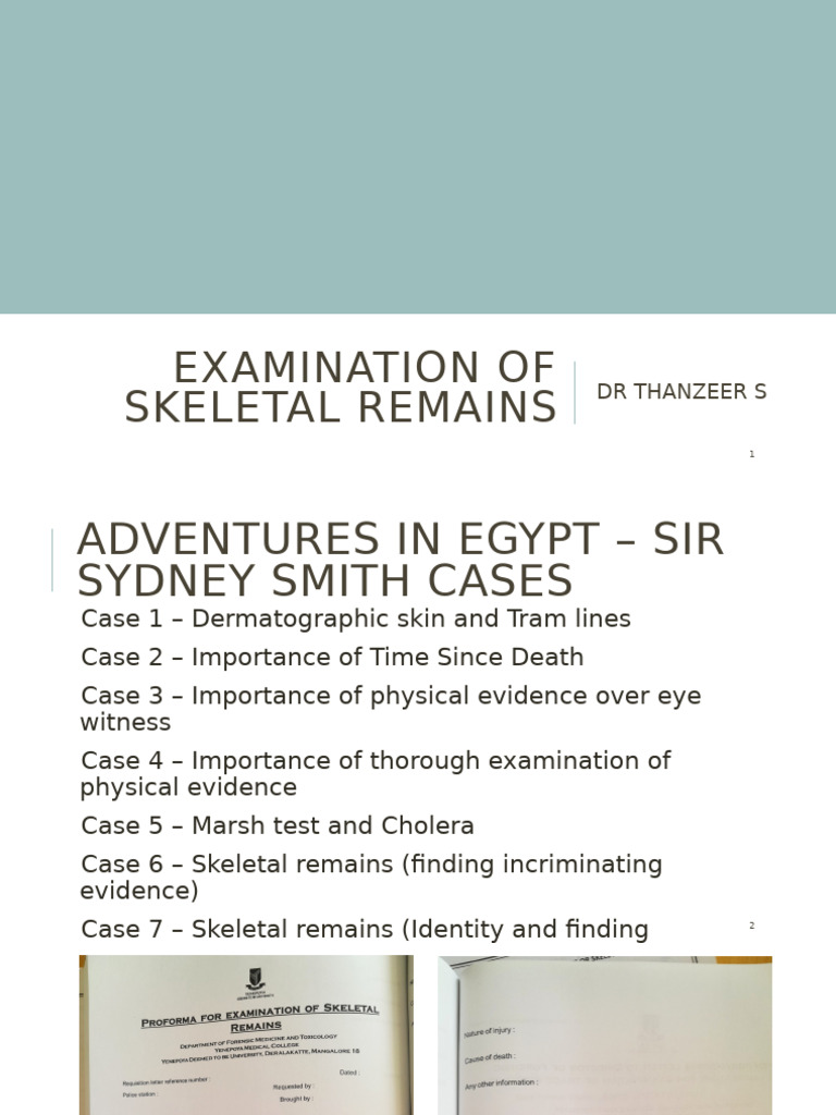 Forensic Analysis of Skeletal Remains | PDF | Musculoskeletal System ...