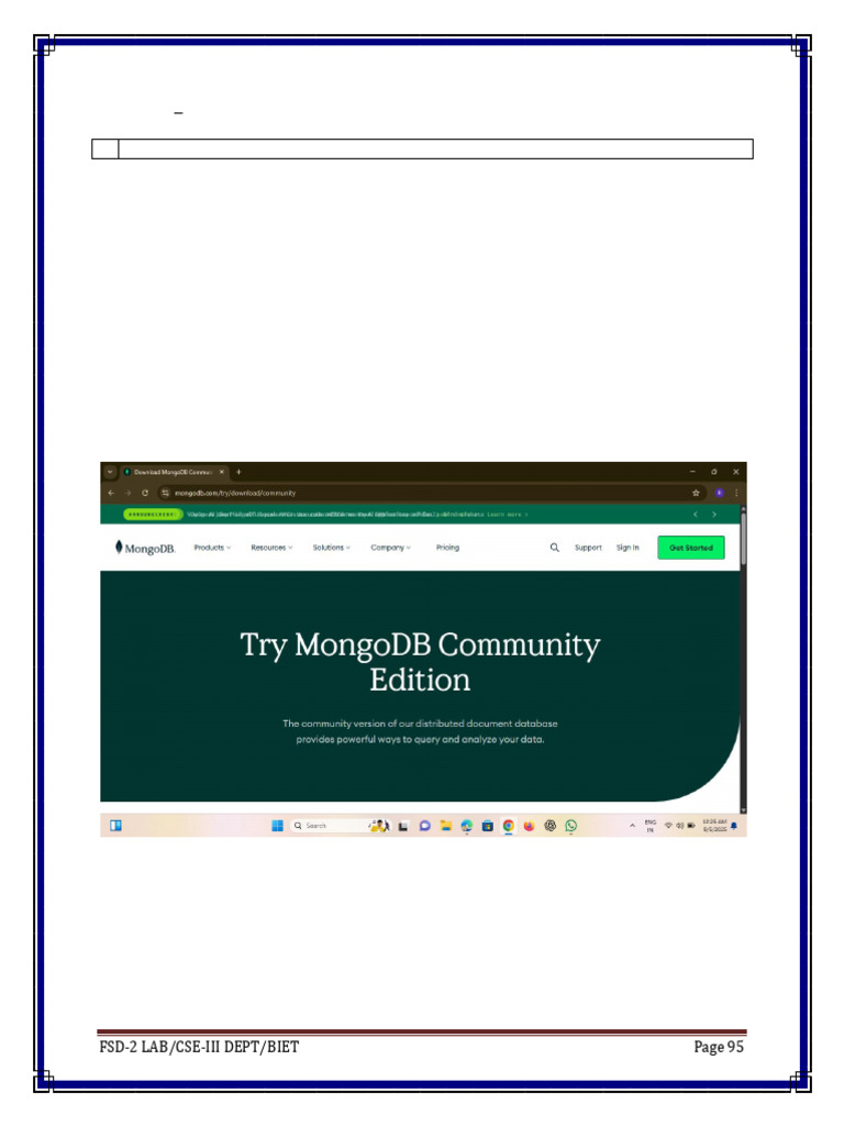Experiment 10 Fsd[R23] | PDF | Mongo Db | Command Line Interface