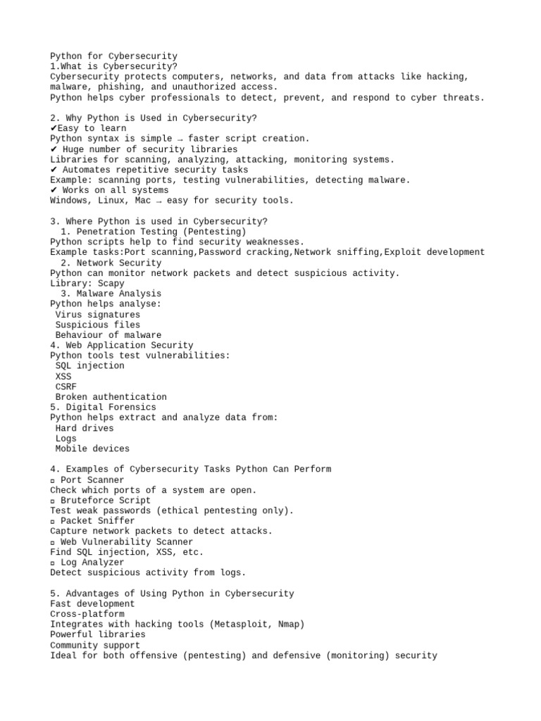 Python for Cyber Security | PDF