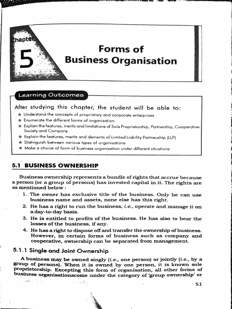 UNIT 2 Business Organization | PDF