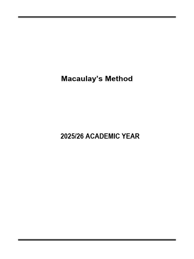 Mcaulay Patch Load | PDF | Structural Analysis | Beam (Structure)