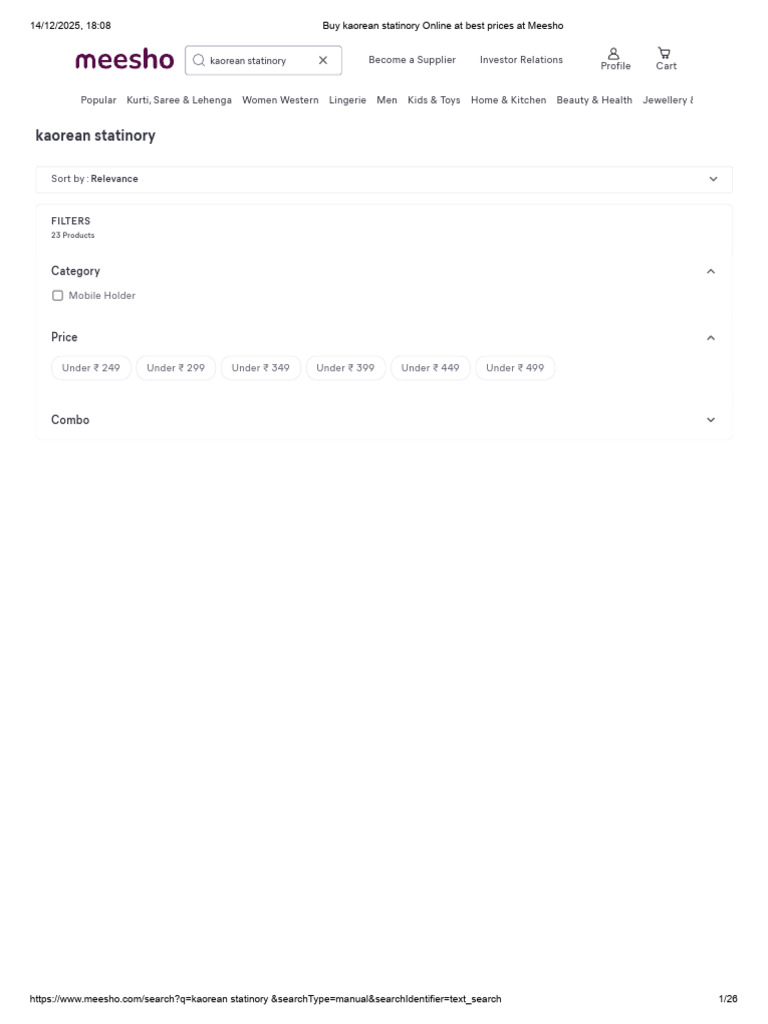 Mesho Korean Statinory | PDF | Economy Of India