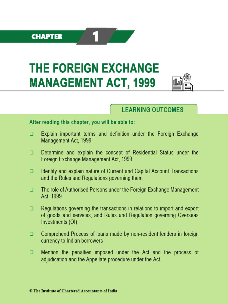 Overview of the Foreign Exchange Management Act | PDF | Banks | Trade
