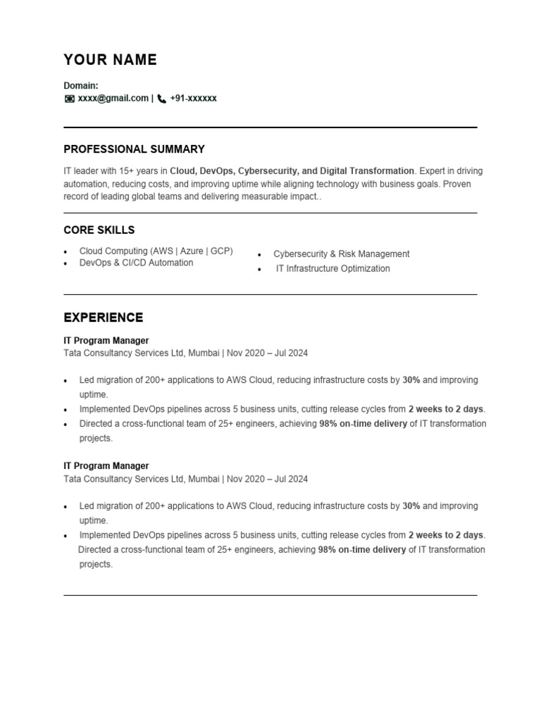 ATS Template | PDF
