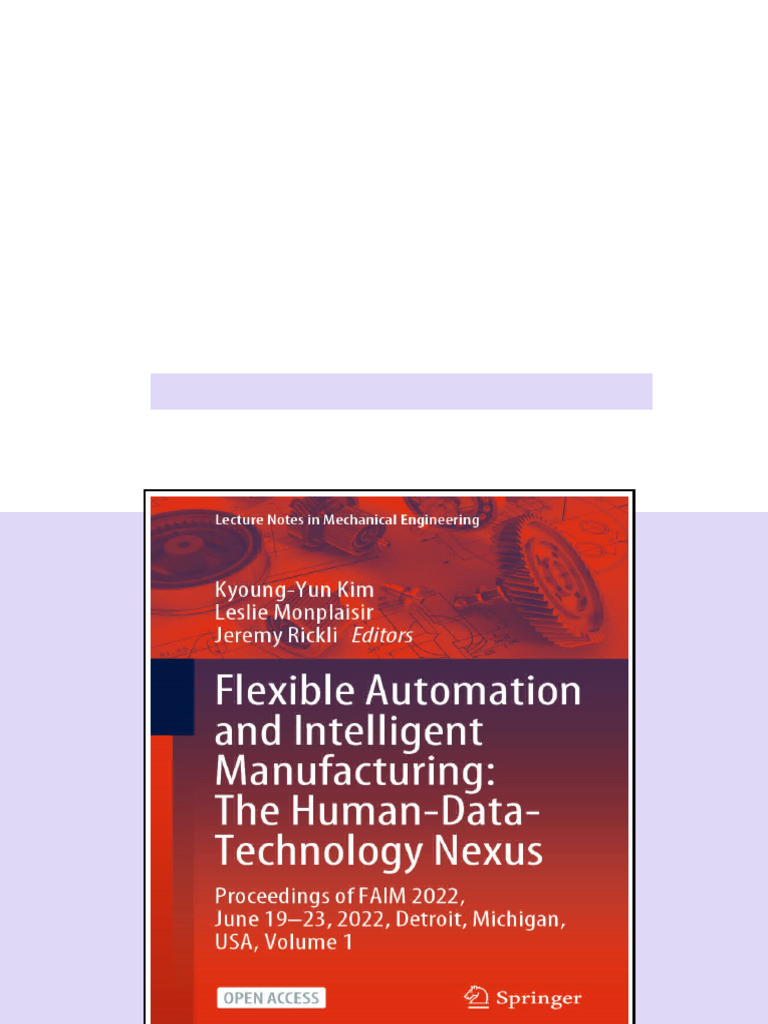 (Ebook) Flexible Automation and Intelligent Manufacturing: The Human ...
