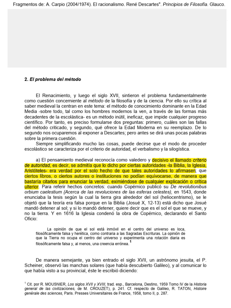 Actividad Sobre Descartes (1) | PDF | René Descartes | Verdad