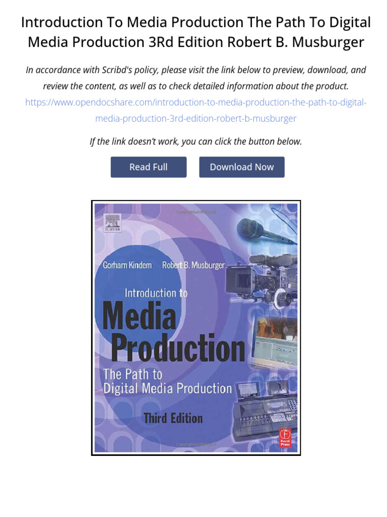 Introduction to media production the path to digital media production ...