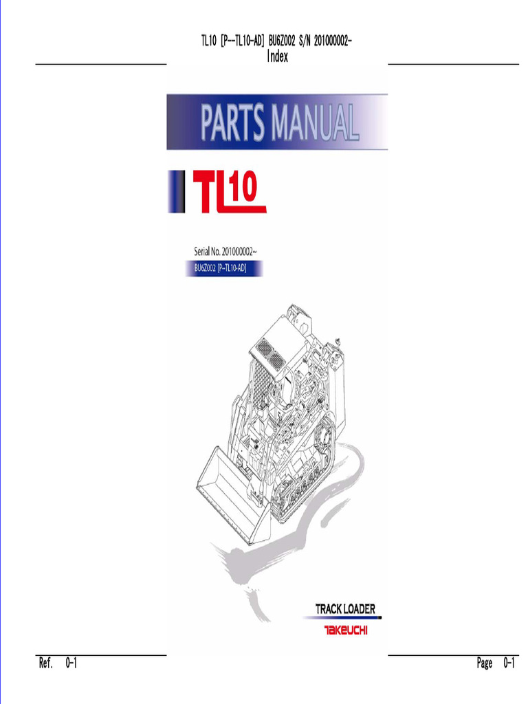 Takeuchi Track Loader p Tl10 Ad Parts Manual | PDF | Valve | Pump