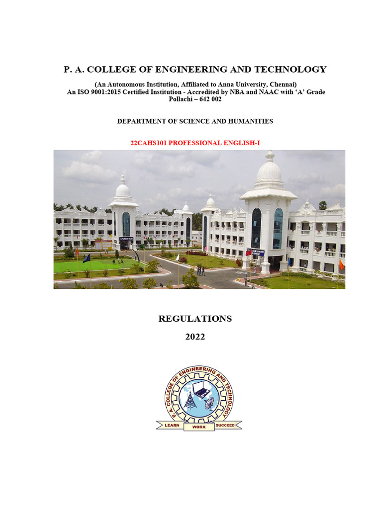 Professional English I Study Material | PDF | Grammatical Number | Pronoun