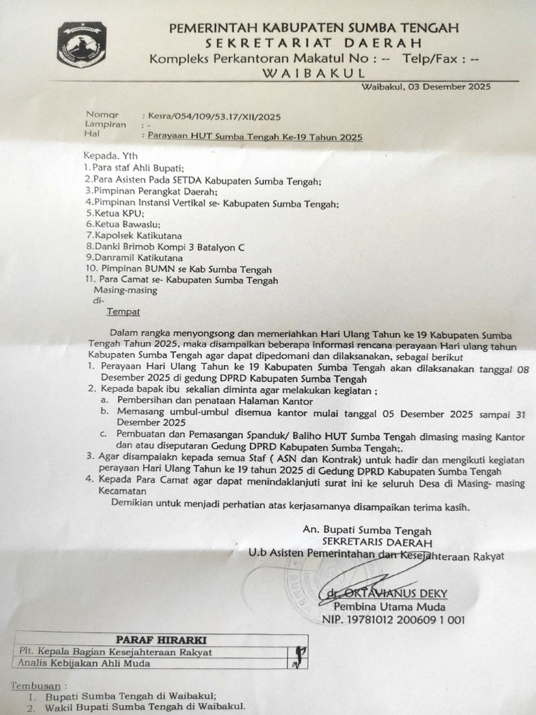 Perayaan HUT Sumba Tengah Ke 19 Tahun 2025 03-Dec-2025 12-40-25 | PDF