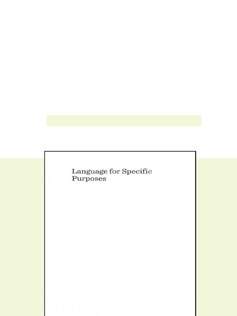 (Ebook) Language for Specific Purposes : Research and Translation ...