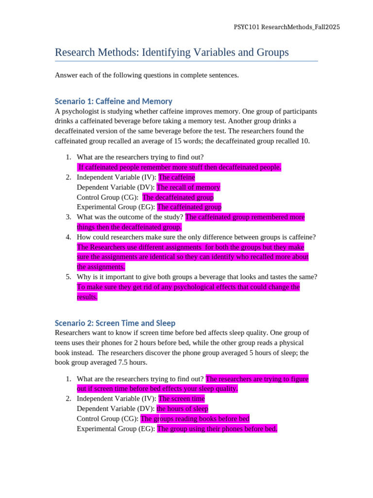 Research Methods in Psychology Studies | PDF | Sleep | Stress (Biology)
