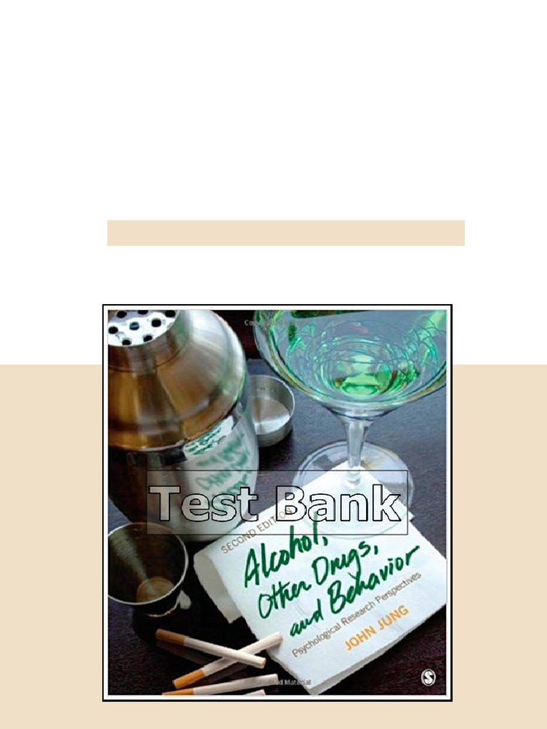 Alcohol Other Drugs and Behavior Psychological Research Perspectives ...
