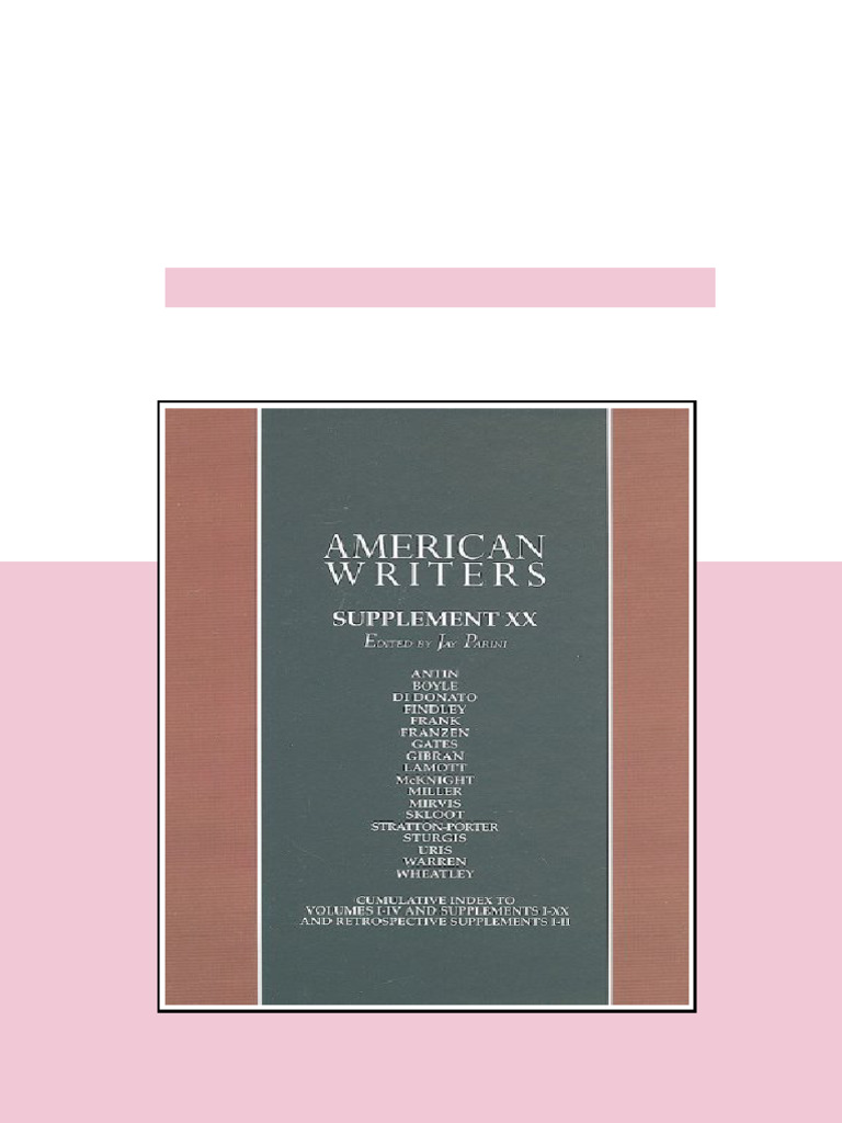(Ebook) American Writers, Supplement XX by Jay Parini ISBN ...